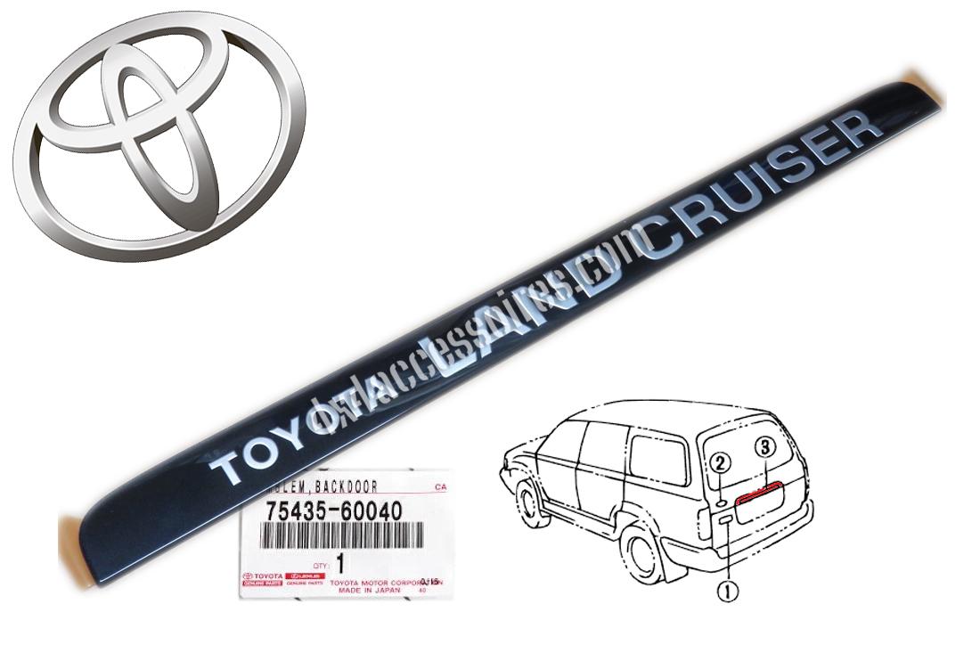EMBLEME BAGUETTE DE HAYON - TOYOTA LAND CRUISER - HDJ80 ...